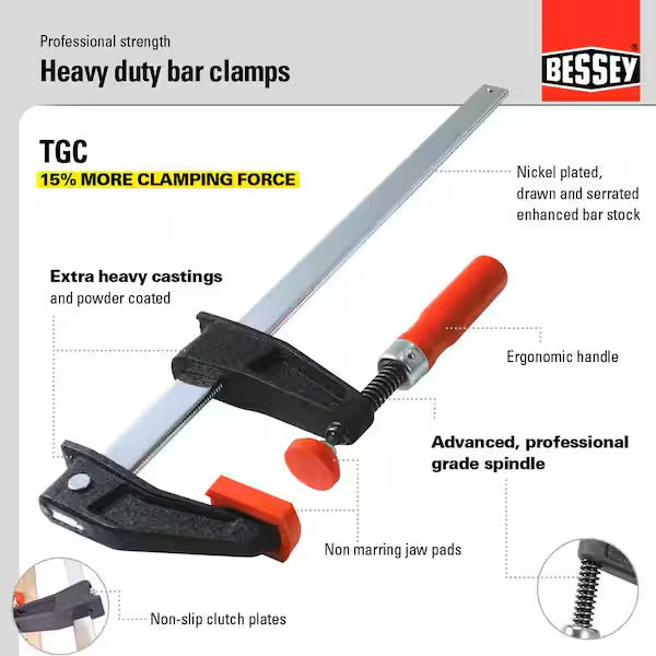 Bessey Clutch style bar clamps (enhanced), TGC series – London Lumber